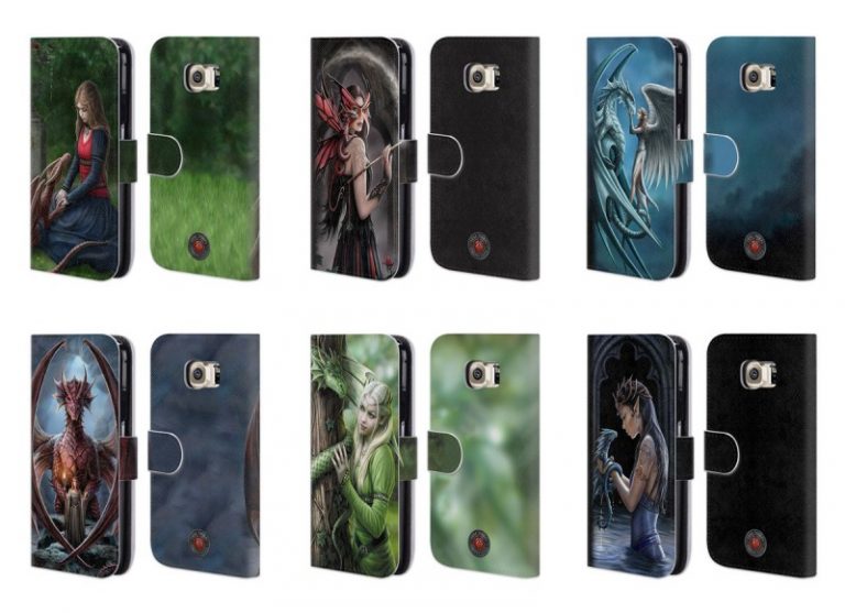 Anne Stokes Leather Dragon Phone Cases For Samsung Galaxy S6