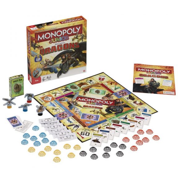 Dragons Monopoly Junior Board Game - How To Train Your Dragon Game