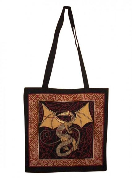 Red Celtic Dragon Tote Bag - Everything Dragon Shop